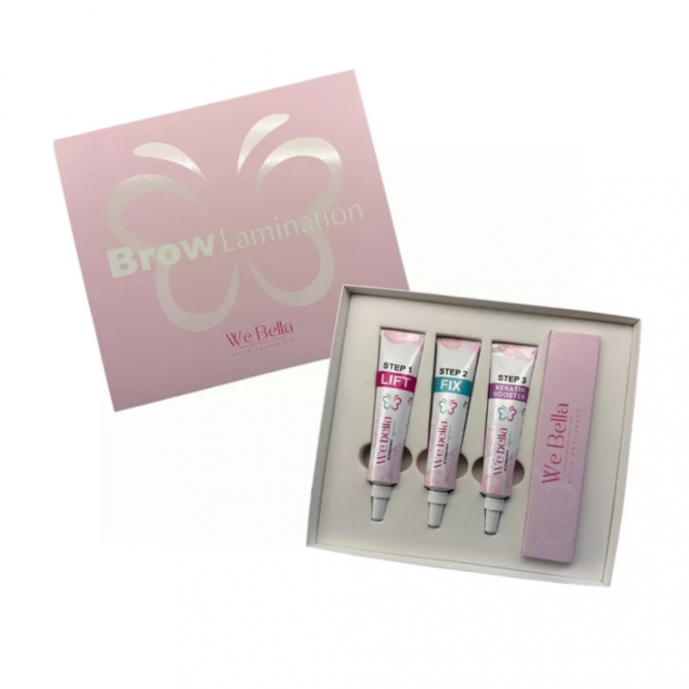 Kit Brow Lamination We Bella Alinhamento E Nutrição De Sobrancelhas By
