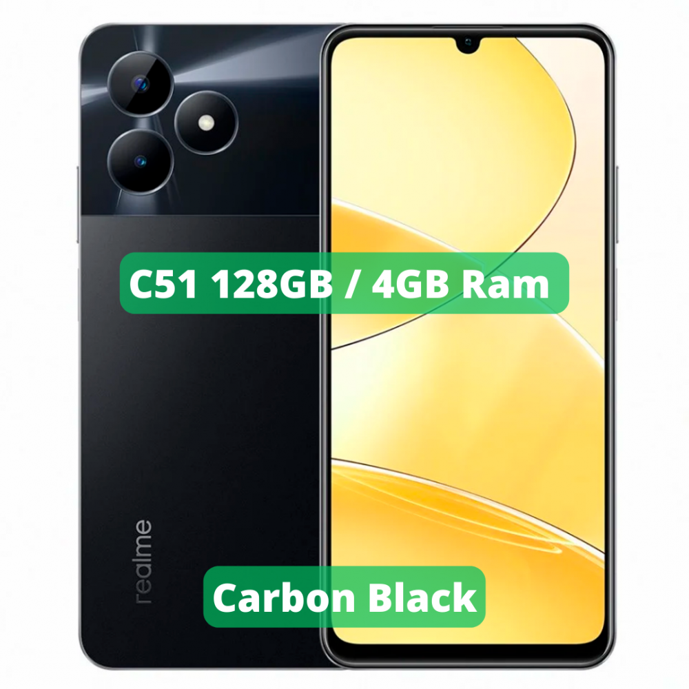 Realme-C51 Versão Global, 128 GB, 4 GB de RAM - Everest Eshop