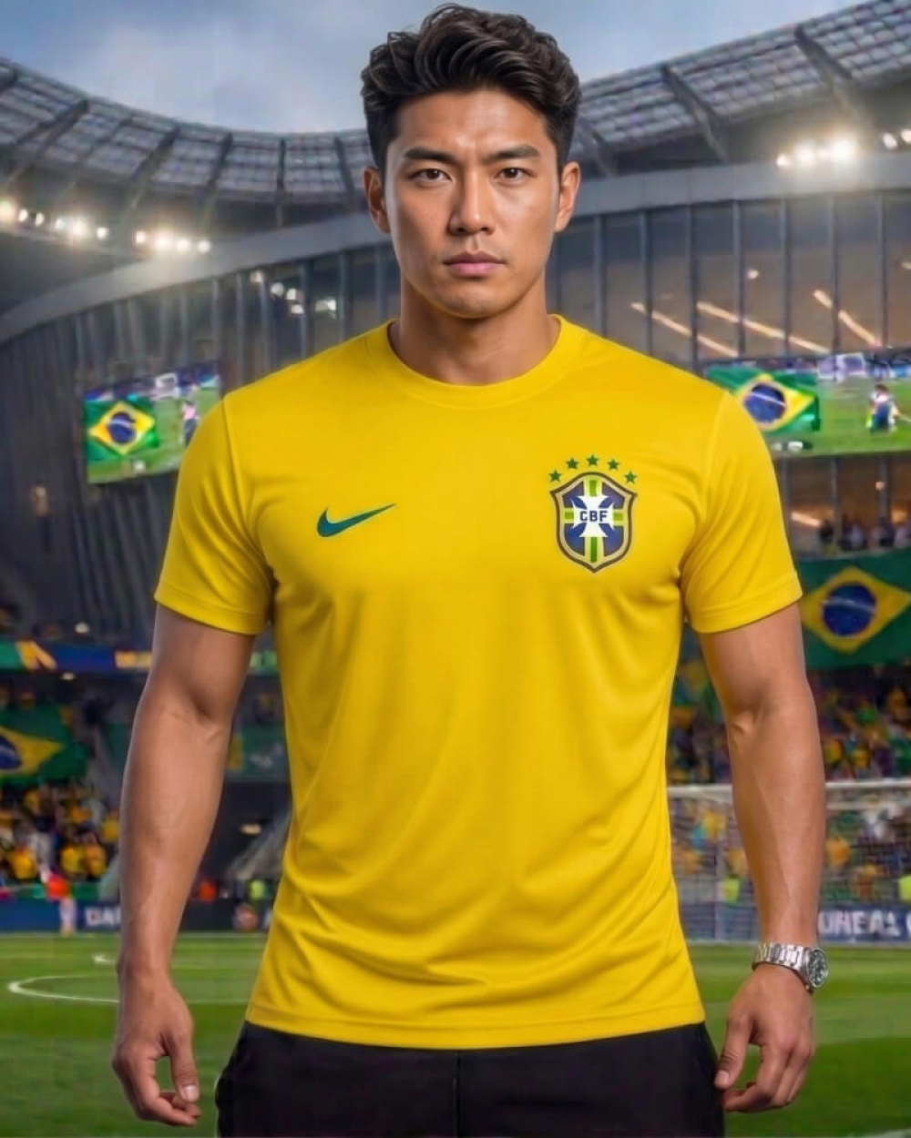 Camisa Dry Fit Do Brasil Torcedor 5 Títulos Mundiais - Lucio Store