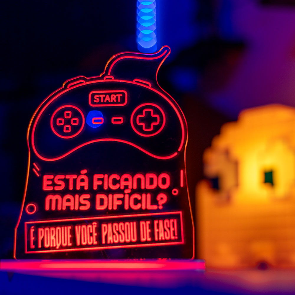 Luminária LED Gamer - Luminarias Personalizadas