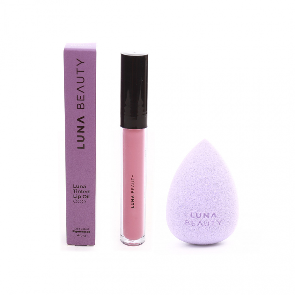 Lip Oil Beleza Rara + Soft Blender - Luna Beauty