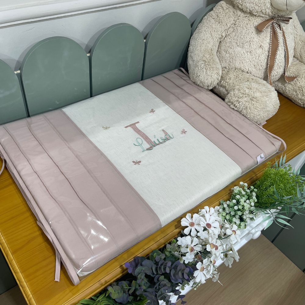 Trocador Personalizado Luxo Ramo de Flores Terracota Personale 200 Fios ...