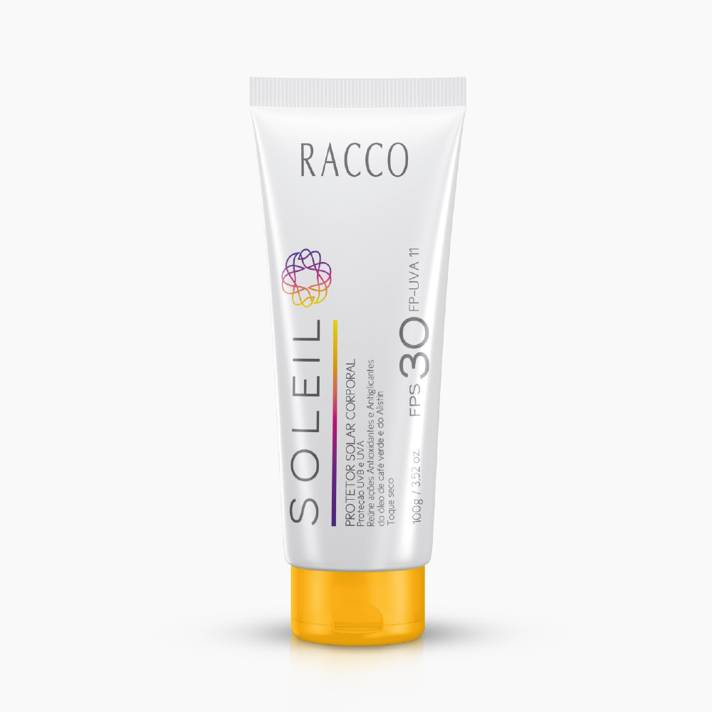 Protetor Solar Facial FPS 30 Soleil Racco, 100g - LUZ DA ALMA