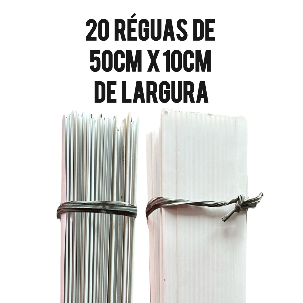 Forro Pvc C/ 10Cm Largura Com 20 Réguas De 50Cm De Comprimento - Madeban