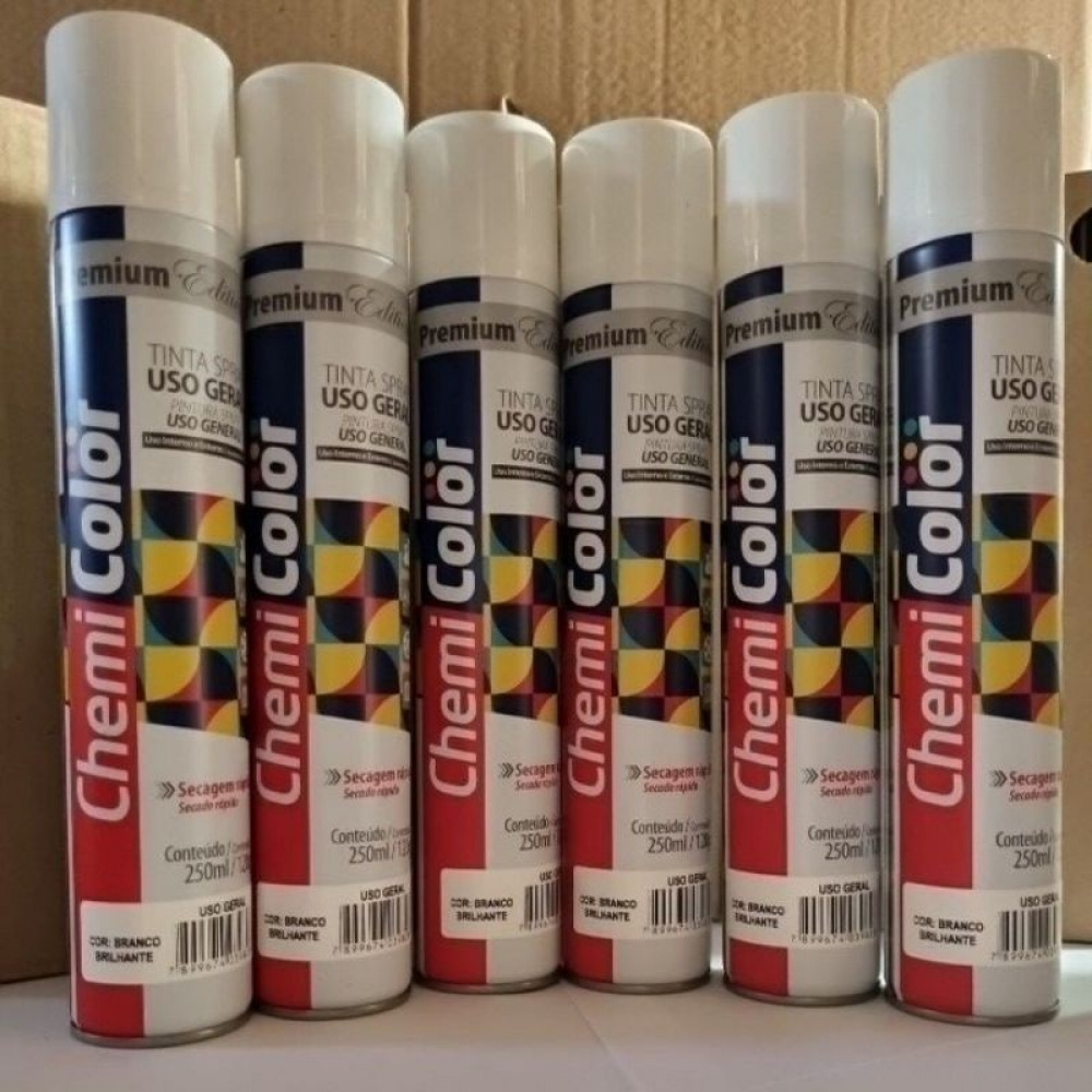 Tinta Spray Caixa Com 6 Tubos Uso Geral Ou Alta Temperatura - Madeban Atacado de Tintas e Ind ...