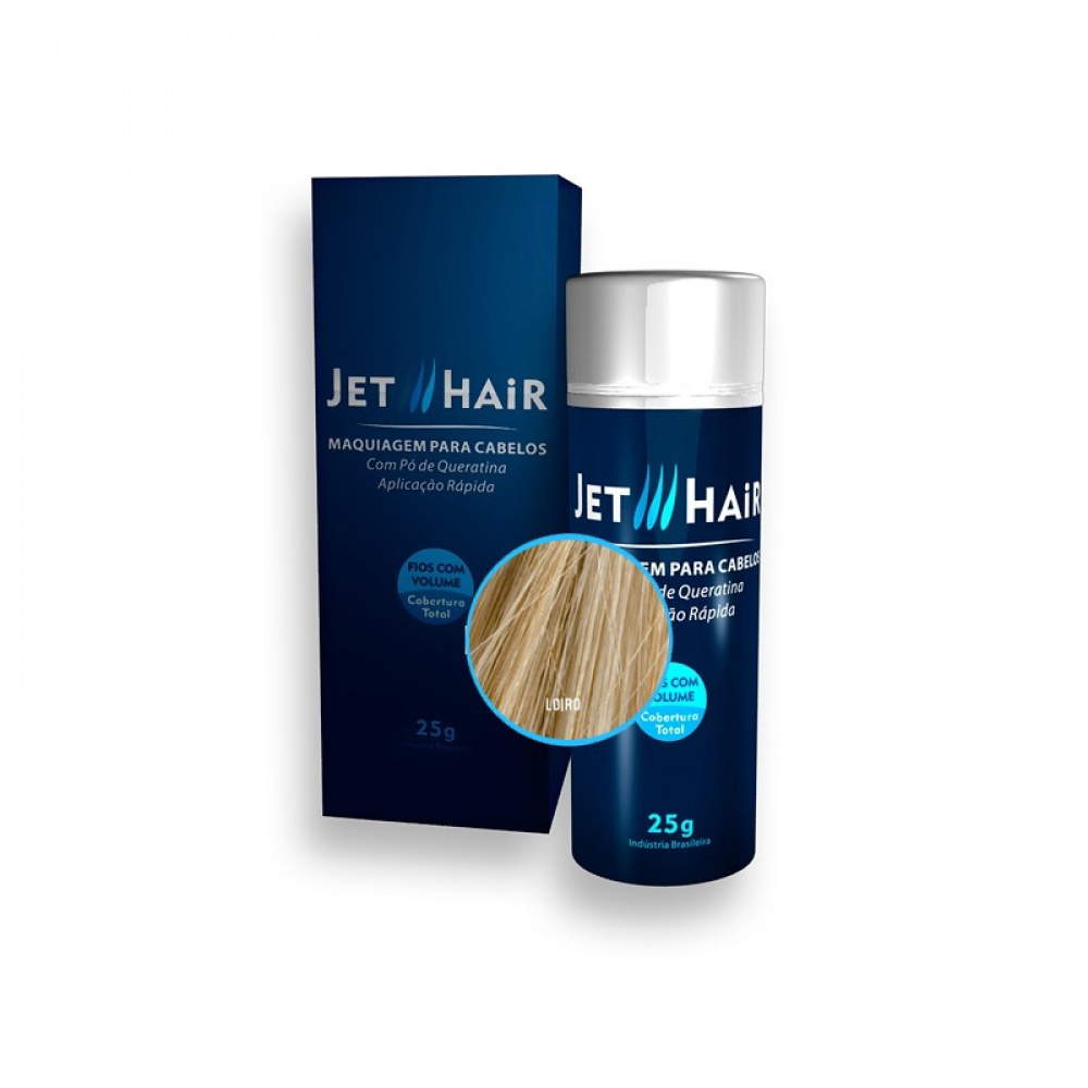 JET HAIR MAQUIAGEM PARA CABELOS - COR LOIRO - FRASCO GRANDE DE 25G ...