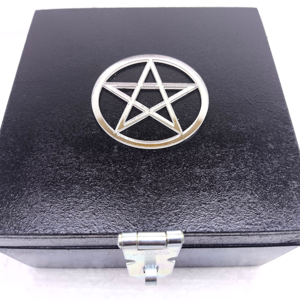 Caixa Espelho 6 Faces Proteção Pentáculo Bruxa Instrumento Magico ...