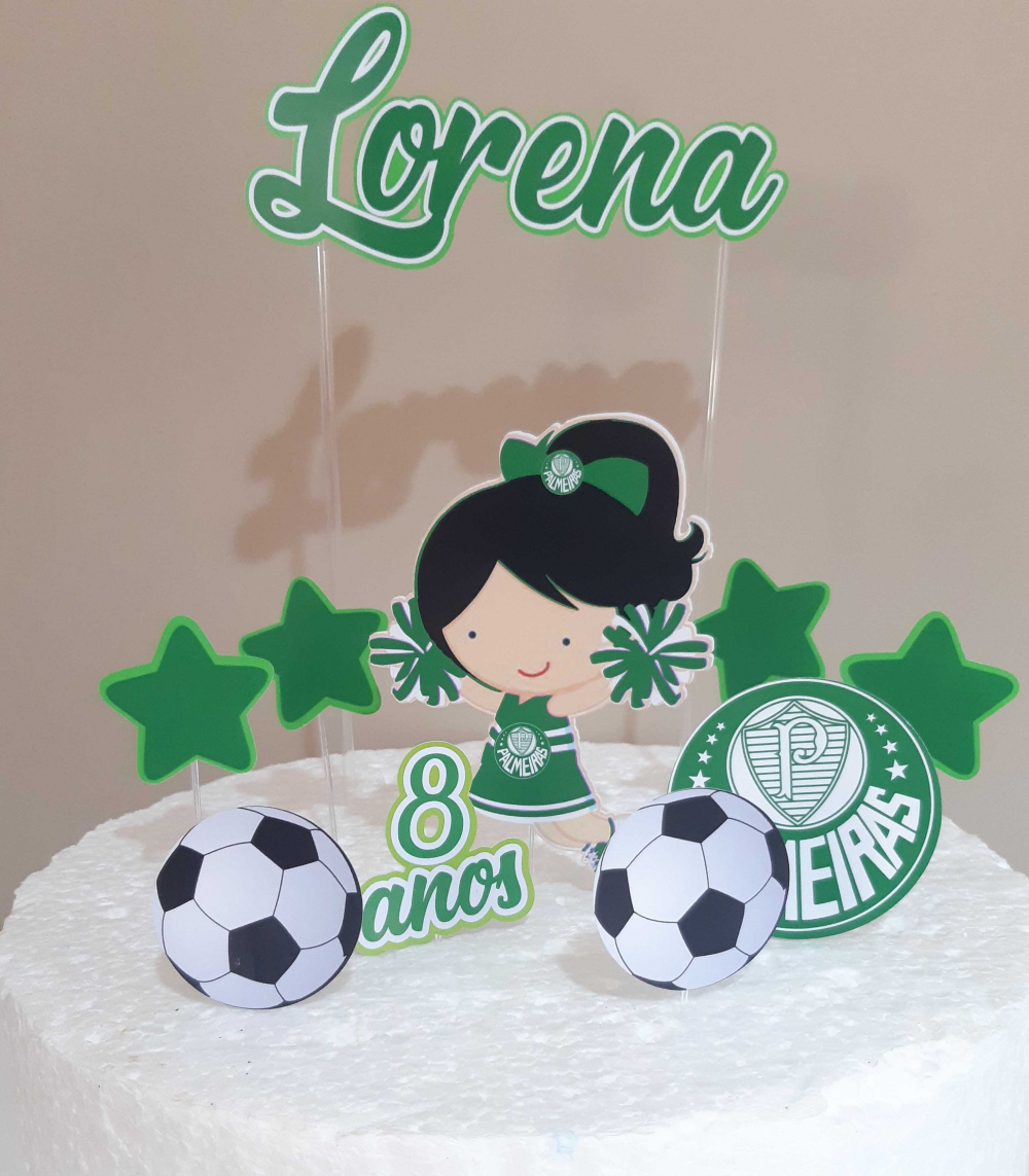 Topo De Bolo Topper De Bolo Personalizado Time Palmeiras - Maia ...