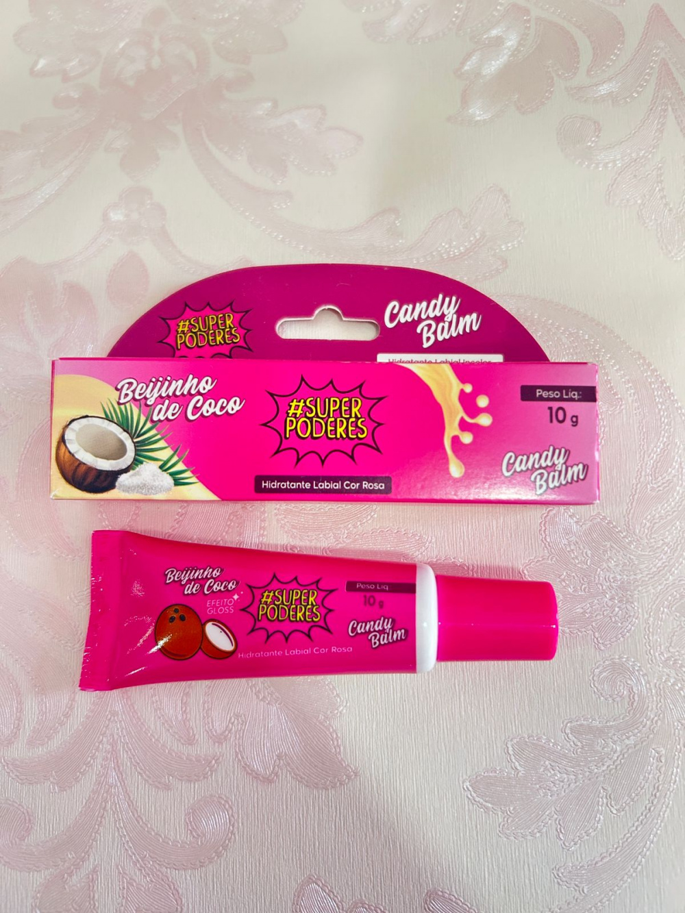 Hidratante Labial de Coco Cor Rosa - Maju Makes