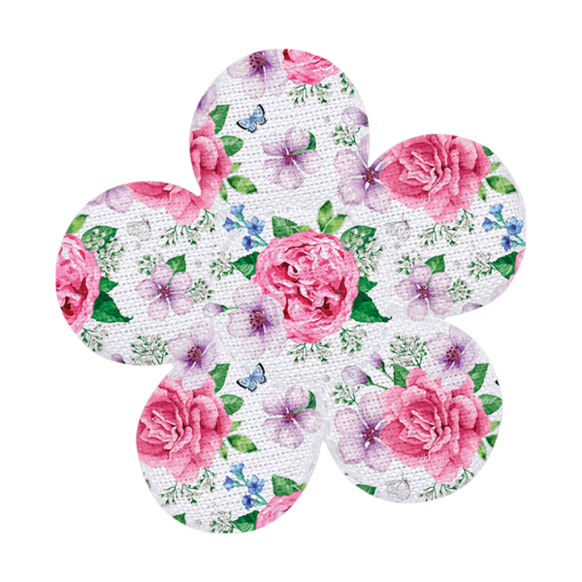 Aplique Flor G Est. Florata Rosa - Marilda Aviamentos