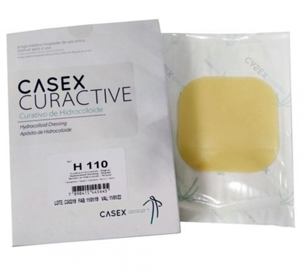 1un. Hidrocoloide Curativo 10x10 | Casex - Cirúrgica Med Metropole