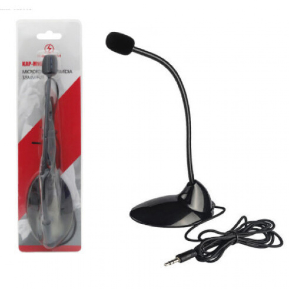 Microfone Multimídia de Mesa para Computador ou Notebook 3.5mm hifi KAP ...