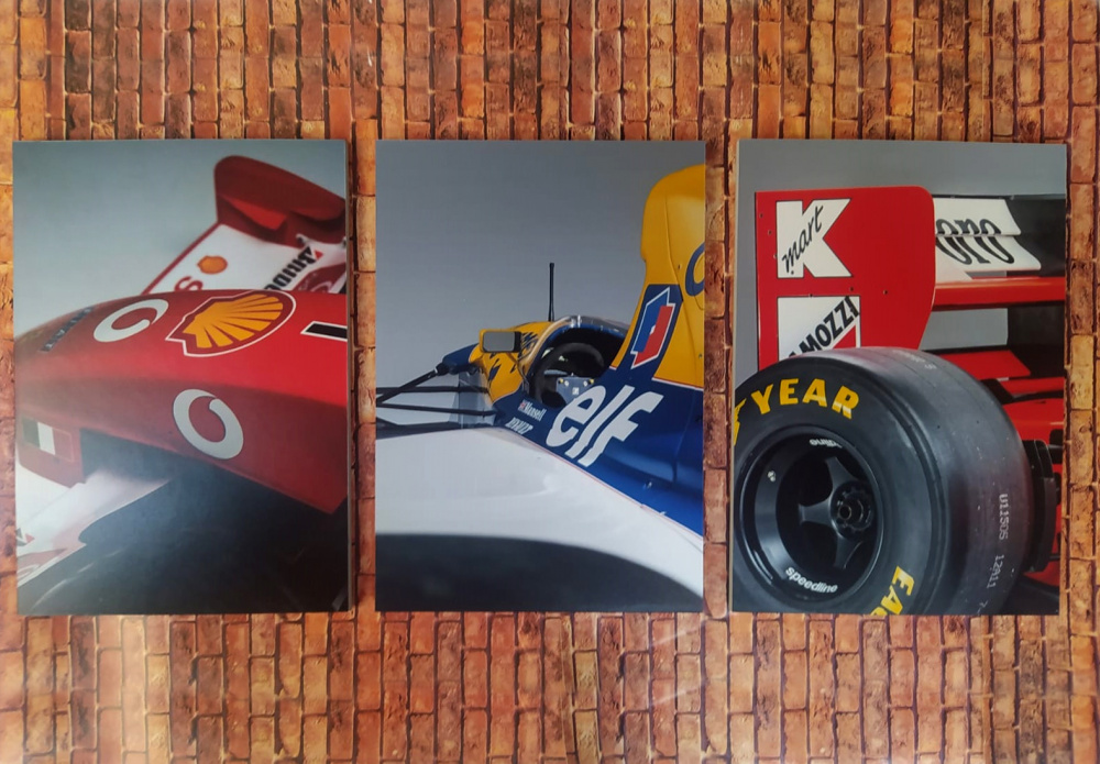 Quadros decorativos trio mosaico fórmula 1 partes automobilismo - Loja ...