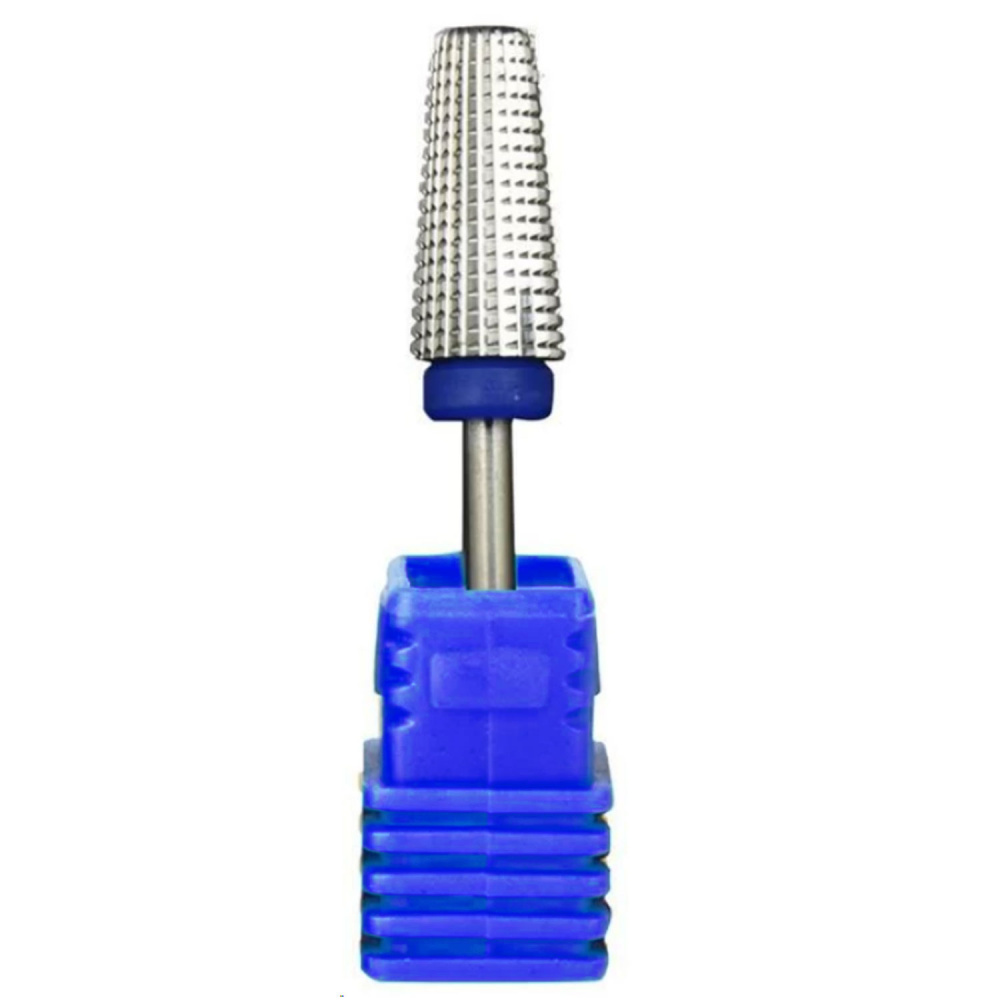 Broca Tungstênio Cônica Topo Reto 5 em 1 Média Azul Unha Gel ...