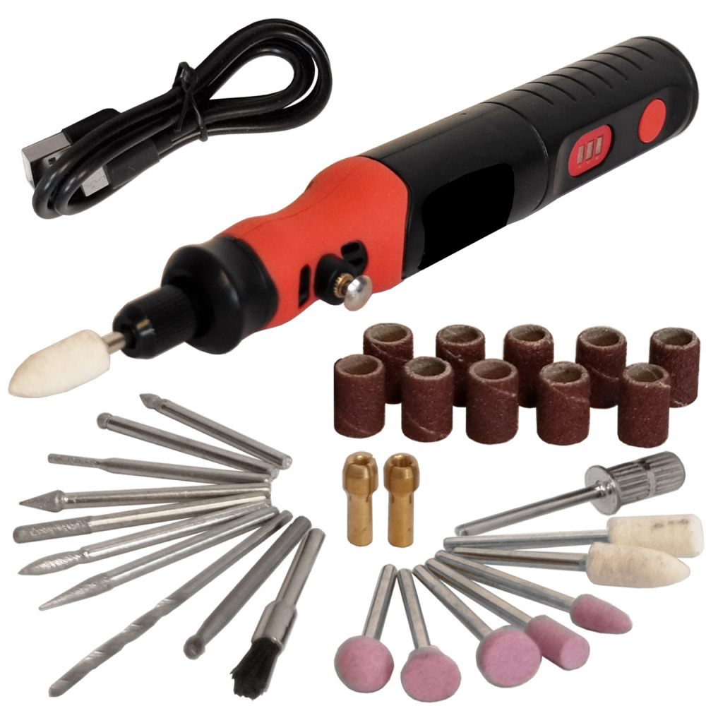 Micro Retífica a Bateria Mini Lixadeira 31 Acessórios Bivolt ...