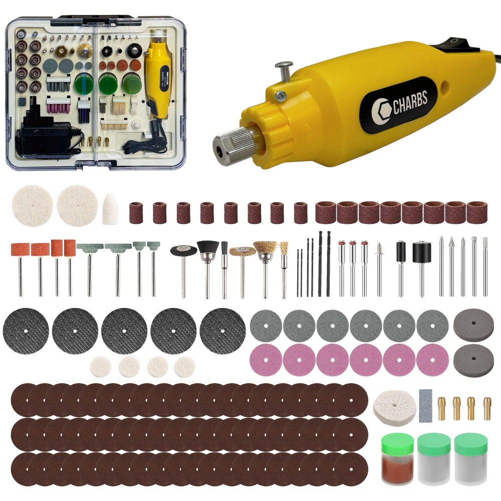 Micro Retífica Kit Completo com Maleta 148 Acessórios - 220V ...