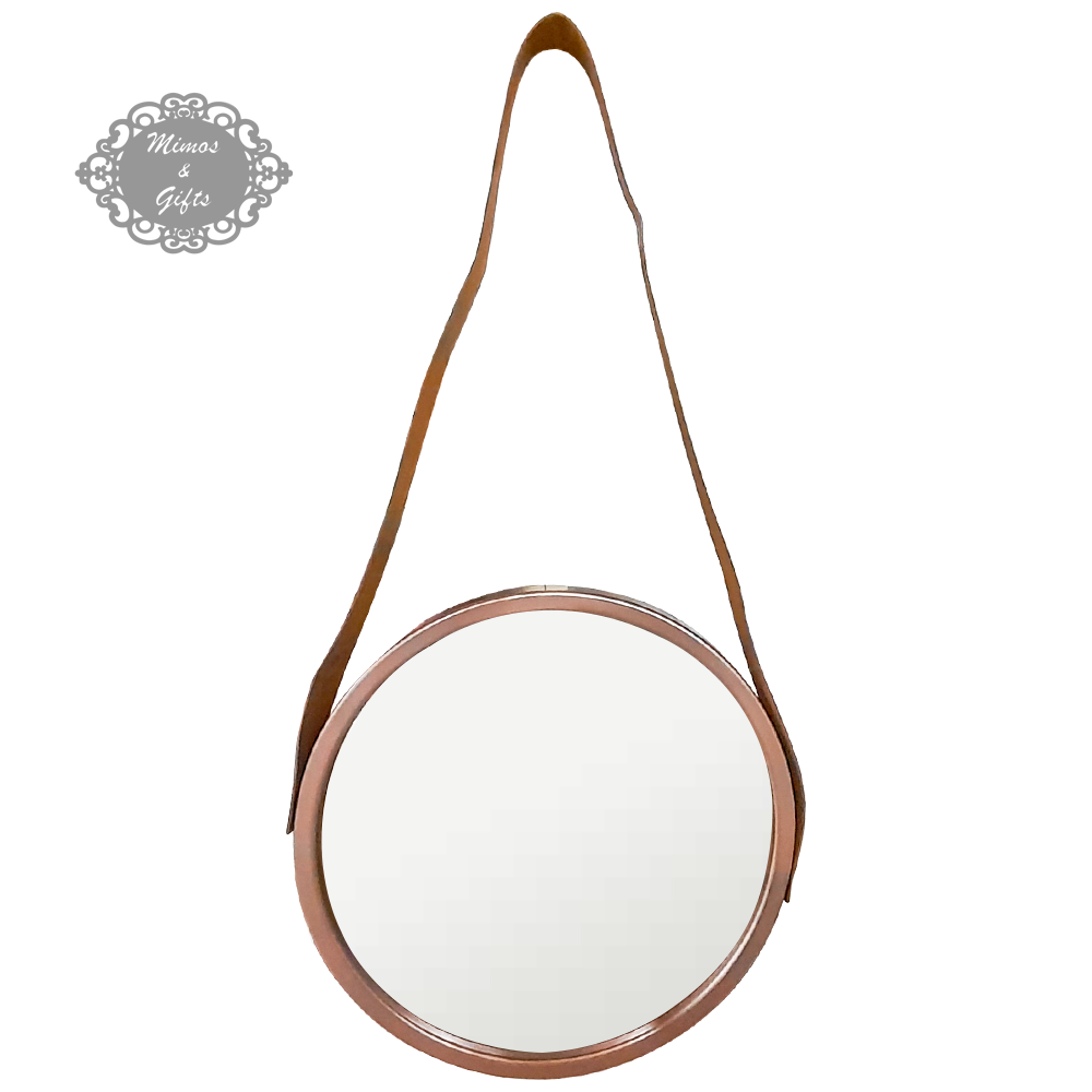 Espelho Redondo Rose Gold - Mimos e Gifts