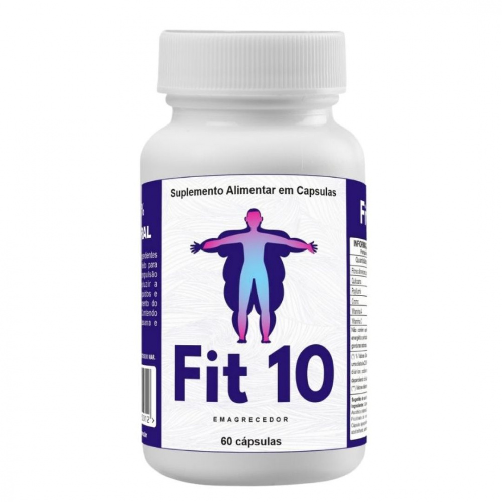 Fit 10 Detox 60 Cápsulas Emagrecedor Natural - Original - momento vestidos
