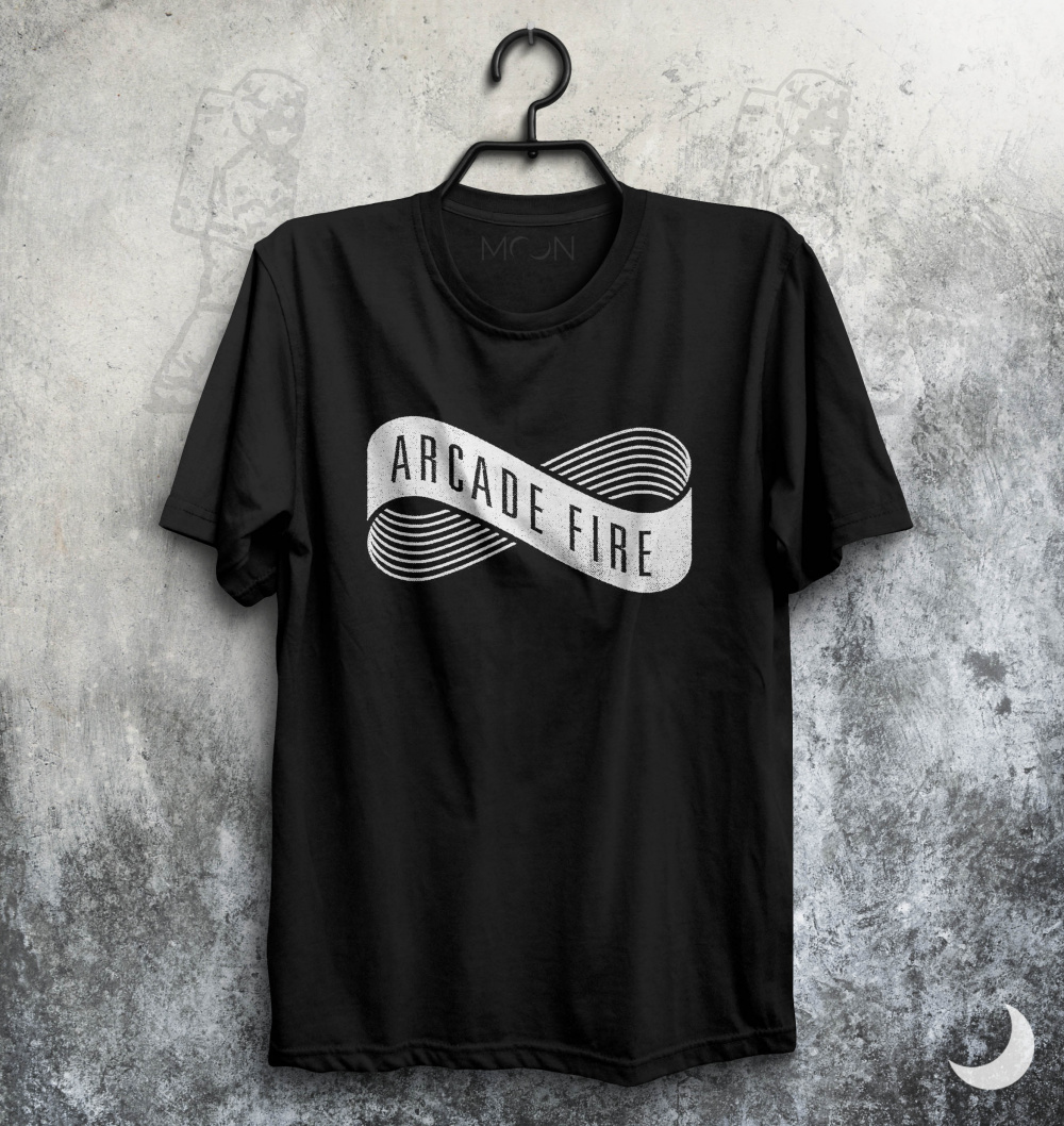 Camiseta Arcade Fire Infinite Content - Moon Camisetas