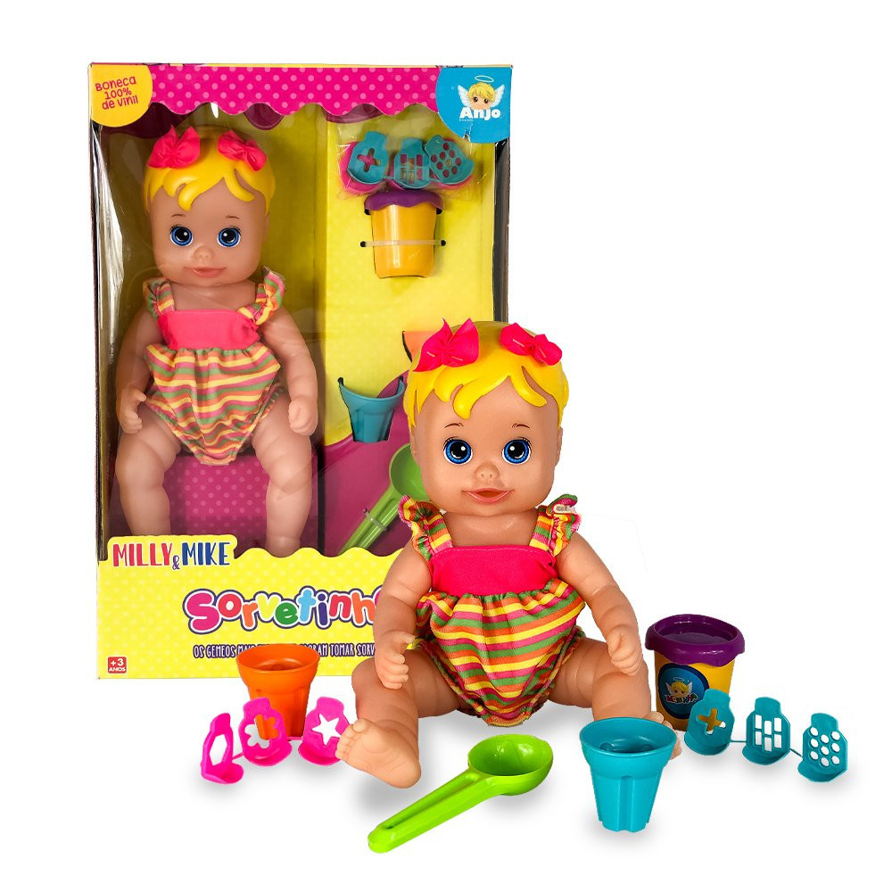 Boneca Milly Sorvetinho com Acessórios - Multiestoque