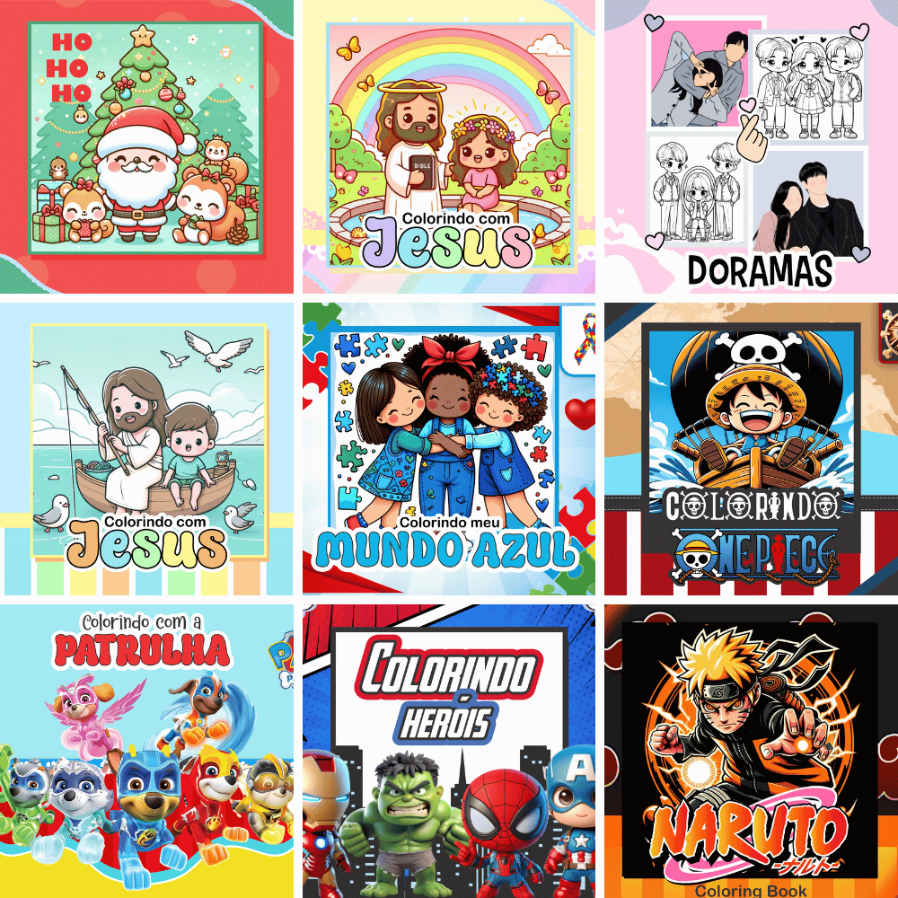 Pack Digital 30 Livros de Colorir - Multiprodutos Digitais