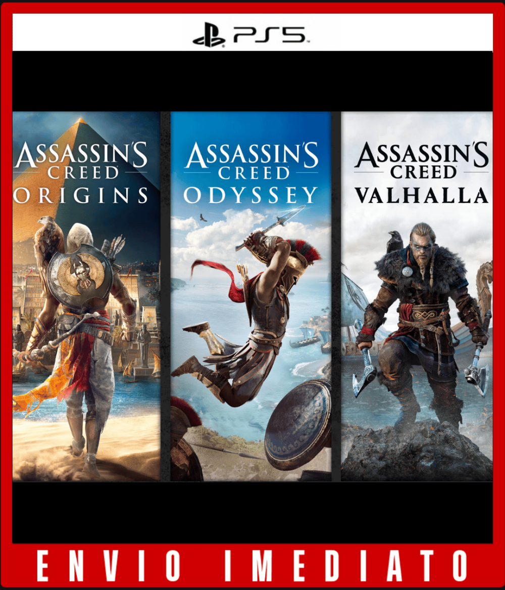Assassins Creed Mythology Pack (3 Jogos) | PLAYSTATION 5 - Multiverso ...