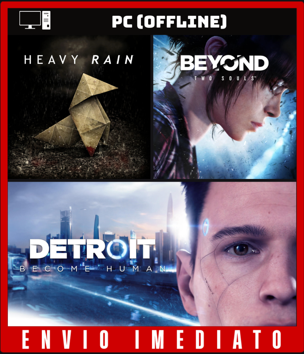 Coletânea Detroit Become Human + Heavy Rain + Beyond Two Souls | PC ...