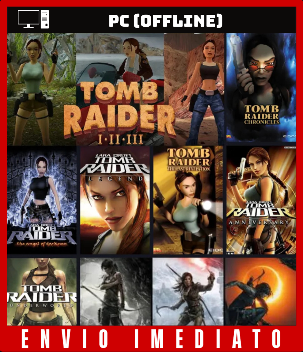 Coletânea Tomb Raider 12 Jogos | PC (OFFLINE) - Multiverso dos Games