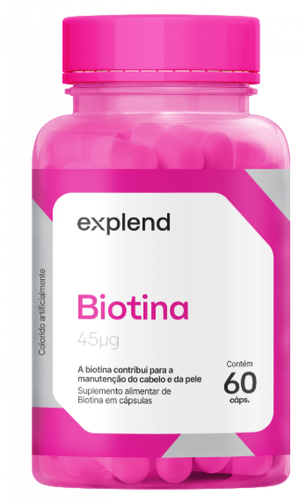 Biotina 45 mcg - 60 cápsulas-Explend - Multmixx Suplementos