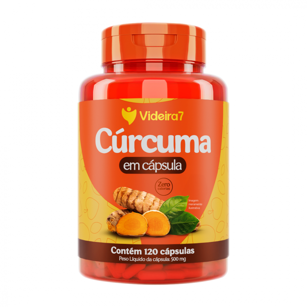 Cúrcuma 60 caps 500mg Videira7 - Multmixx Suplementos