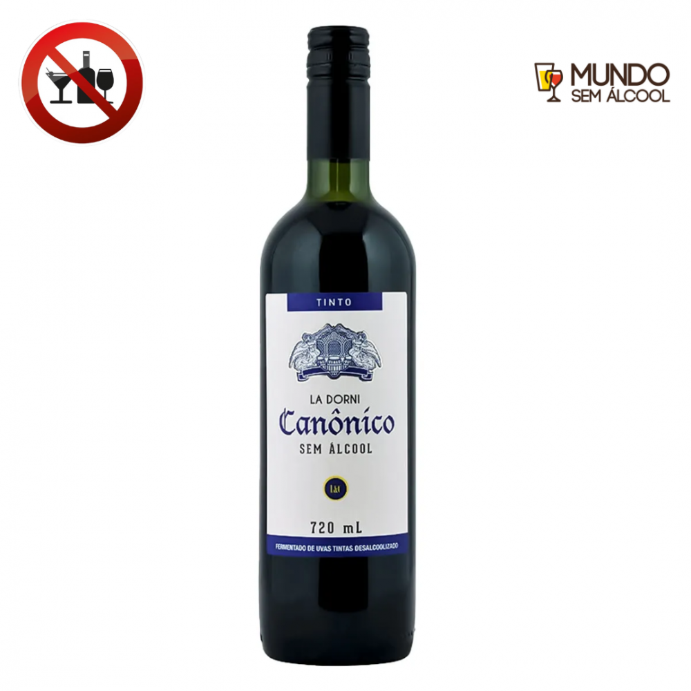 Vinho Canônico Tinto Sem Álcool - La Dorni - Garrafa 720ml - Mundo Sem ...