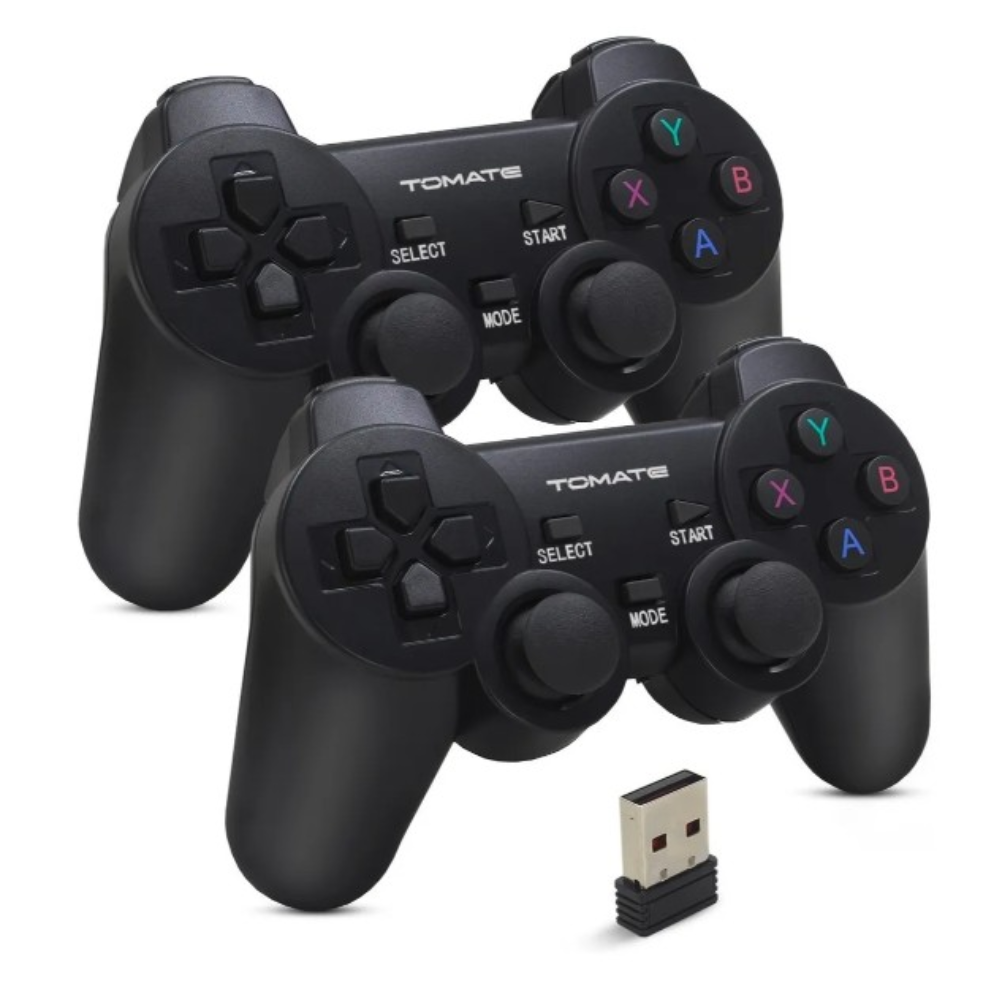 kit 2 Controles Gamer Sem Fio Pad Joystick PC Pro - Mundo Smart Store