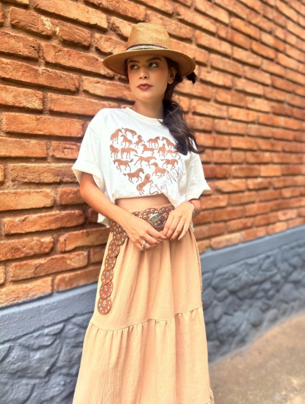 cropped country - stay wild - nação country - fashion western