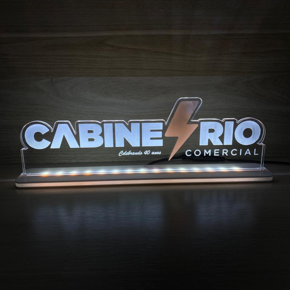 Luminária Led com a Sua Logomarca - Versão Horizontal - NerdX Oficial ...