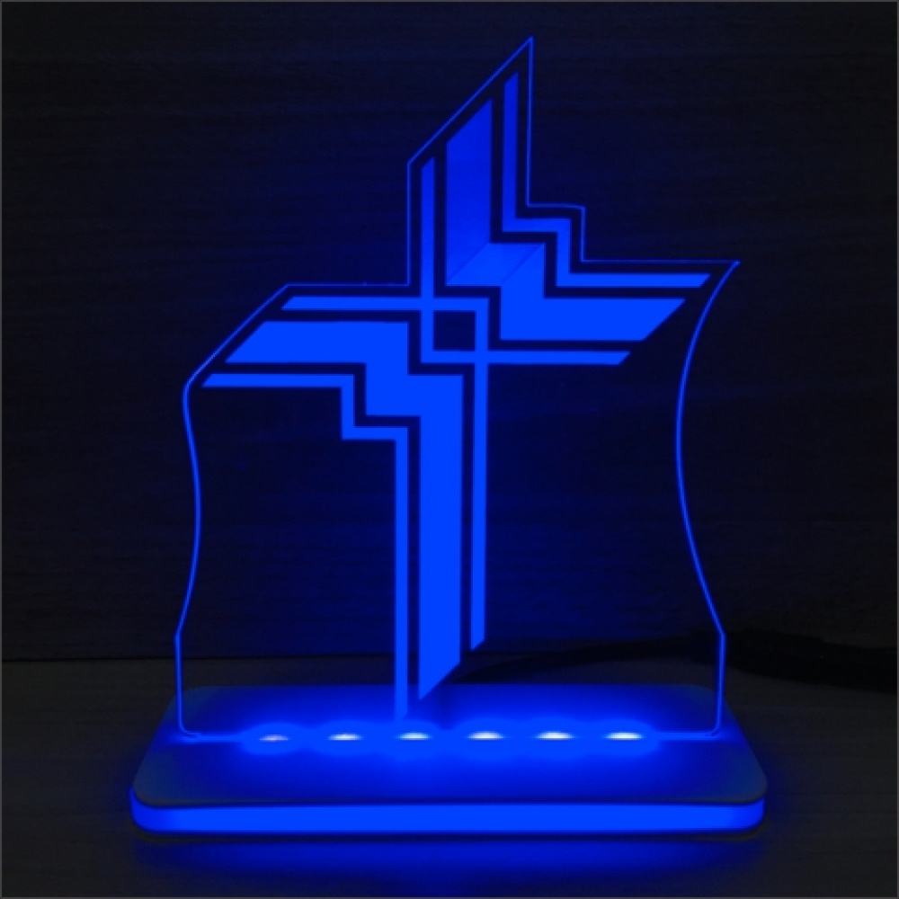 Luminária LED Cruz - NerdX Oficial - Luminárias Personalizadas