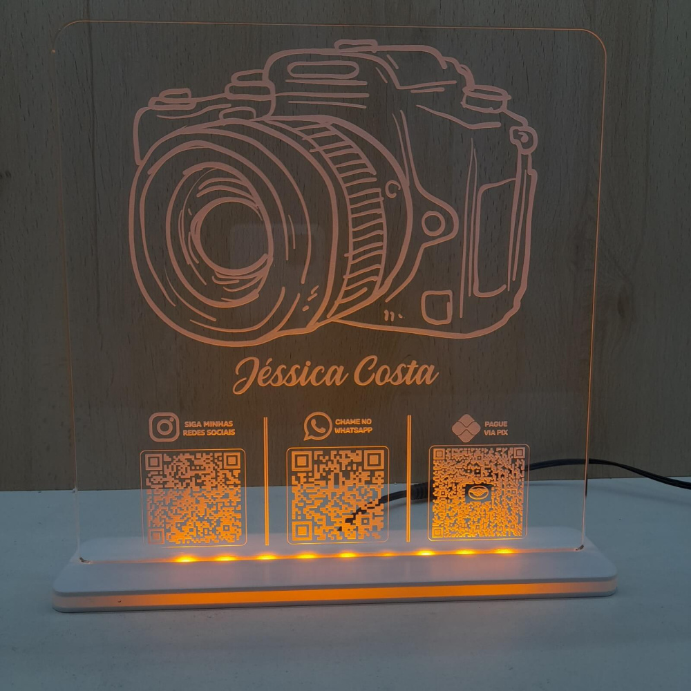 Placa Decorativa LED Personalizada com QR-Codes - NerdX Oficial ...