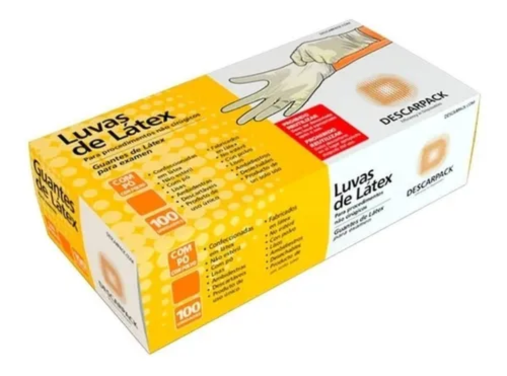 Luva Para Procedimento Não Cirúrgico Látex Com Pó M New Power