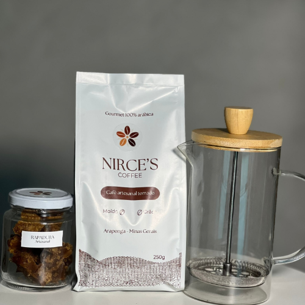Kit | café + prensa francesa + rapadura - Nirce's Coffee - Cafés especiais