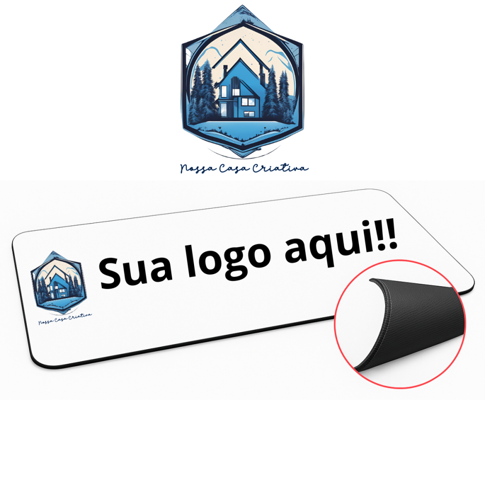 Mouse Pad Retangular 40X90 - Cm - Nossa Casa Criativa - Nossa Casa Criativa