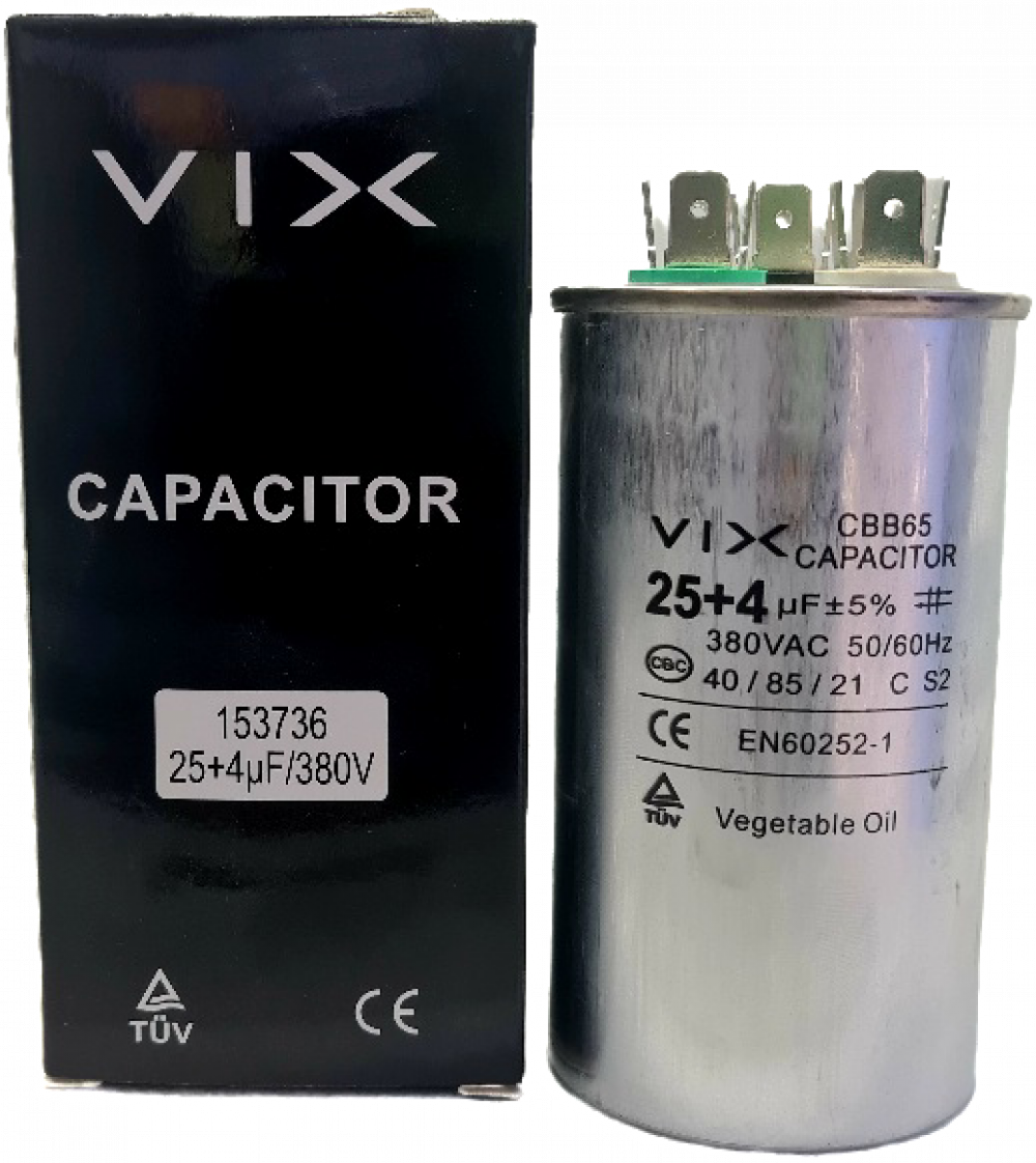 Capacitor de Partida Vix 25+4UF 380V - Alta Qualidade - NUCLEAR ...
