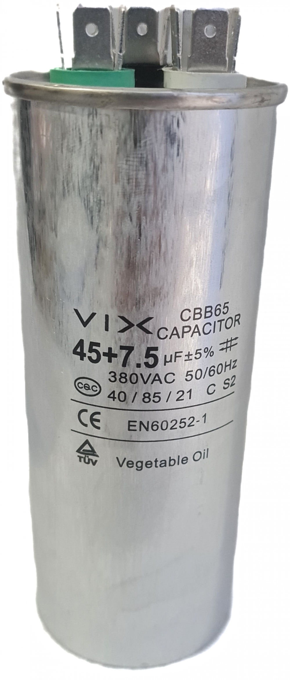 Capacitor de Partida, Vix 45+7.5UF, 380 Volts, Nuclear Refrigeração ...