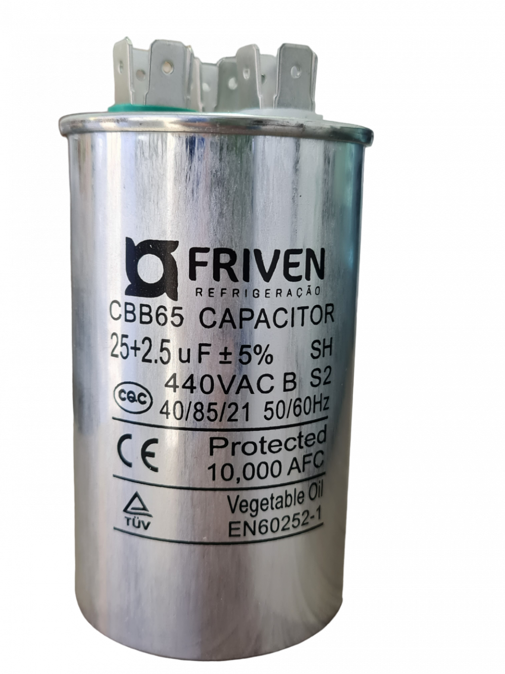 Capacitor Duplo 25 + 2,5 uF 440V Original Friven - NUCLEAR REFRIGERACAO