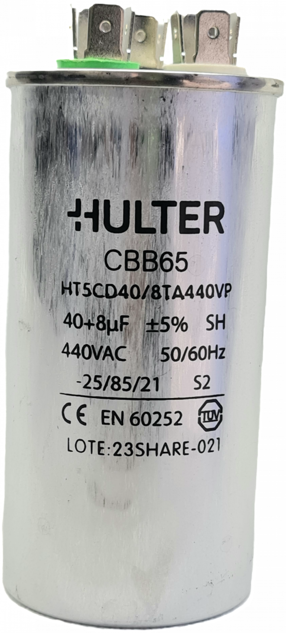 Capacitor Duplo 40+8 MFD Hulter - 440V | Terminal Metal | Nuclear ...