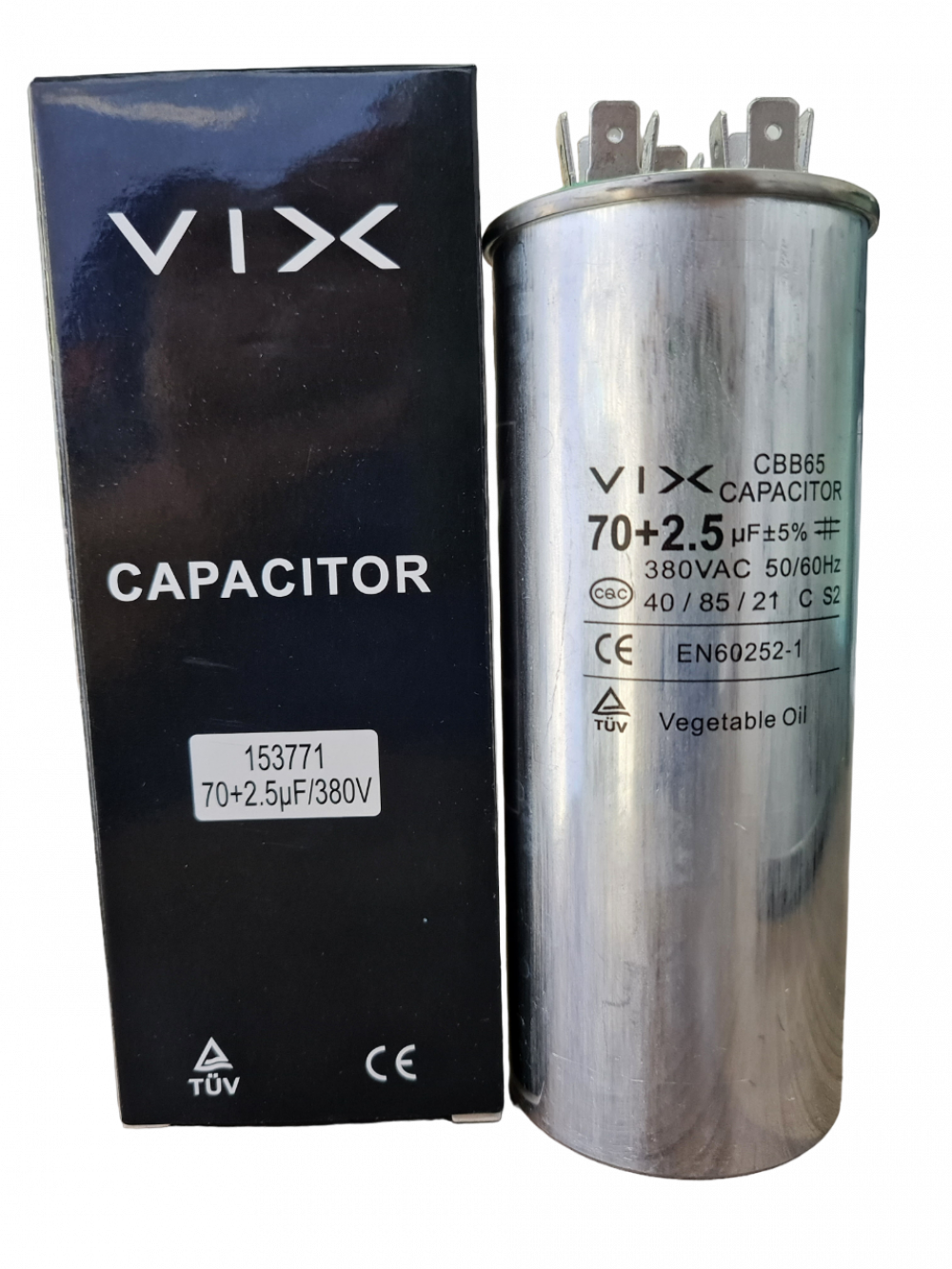 Capacitor Duplo Vix 70 + 2,5 uF 380V Original - Nuclear Refrigeração ...