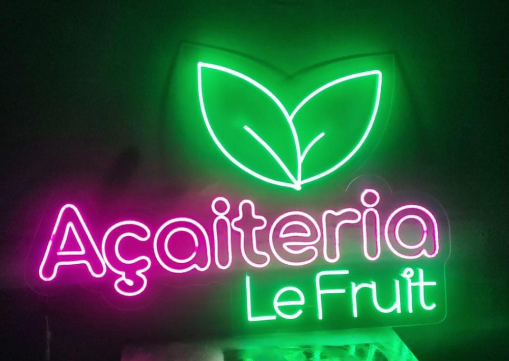 PAINEL EM NEON LED PERSONALIZADO 80X40CM - WZ CORES E FORMAS