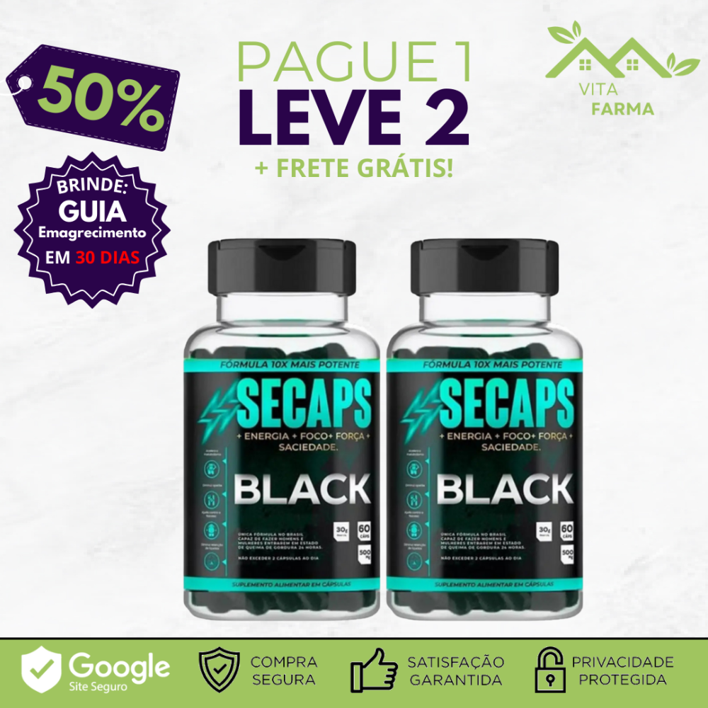 Secaps Black Emagreça de Forma Rápida e Natural + Bônus: Guia para ...