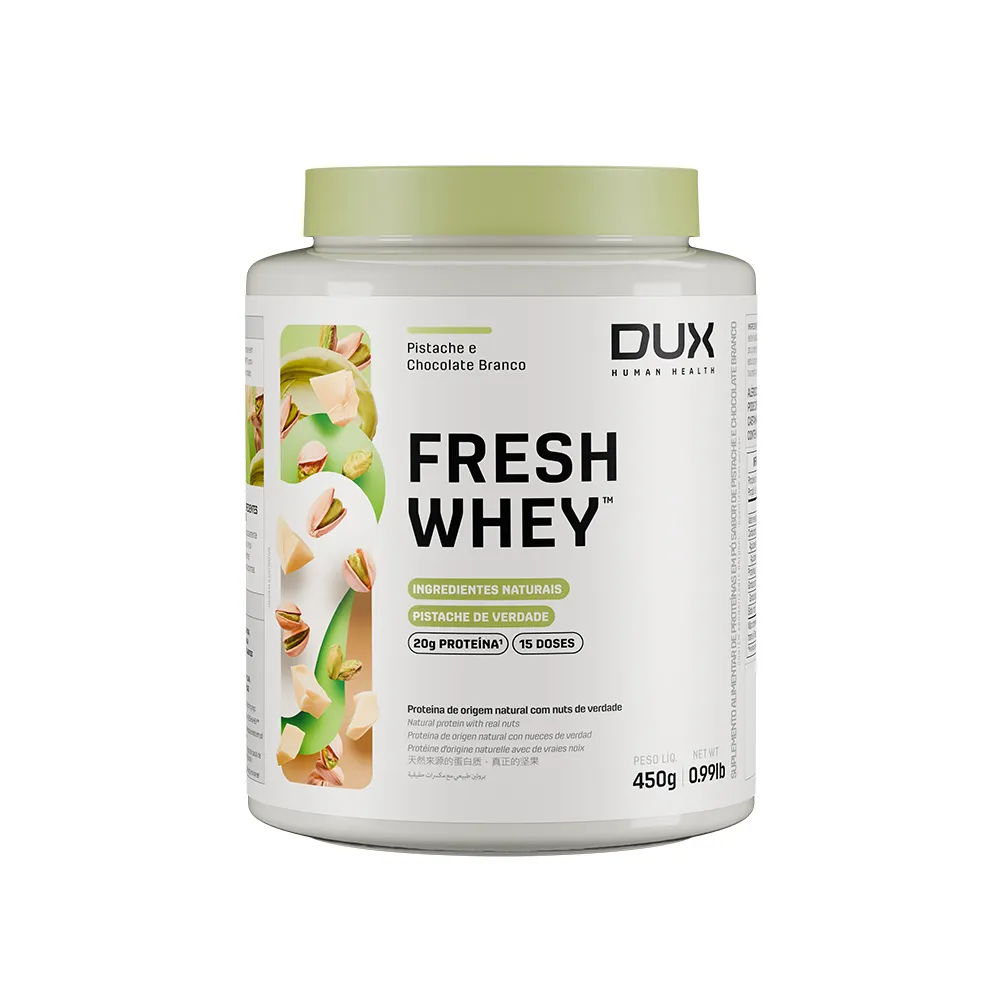 Fresh Whey Dux 450g Pistache e Chocolate Bran | Whey Protein Premiu ...