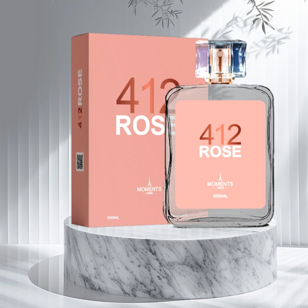 Perfume 412 ROSE | Inspirado no 212 SEXY da Carolina Herrera | 100 ml - Timemorar | ótica