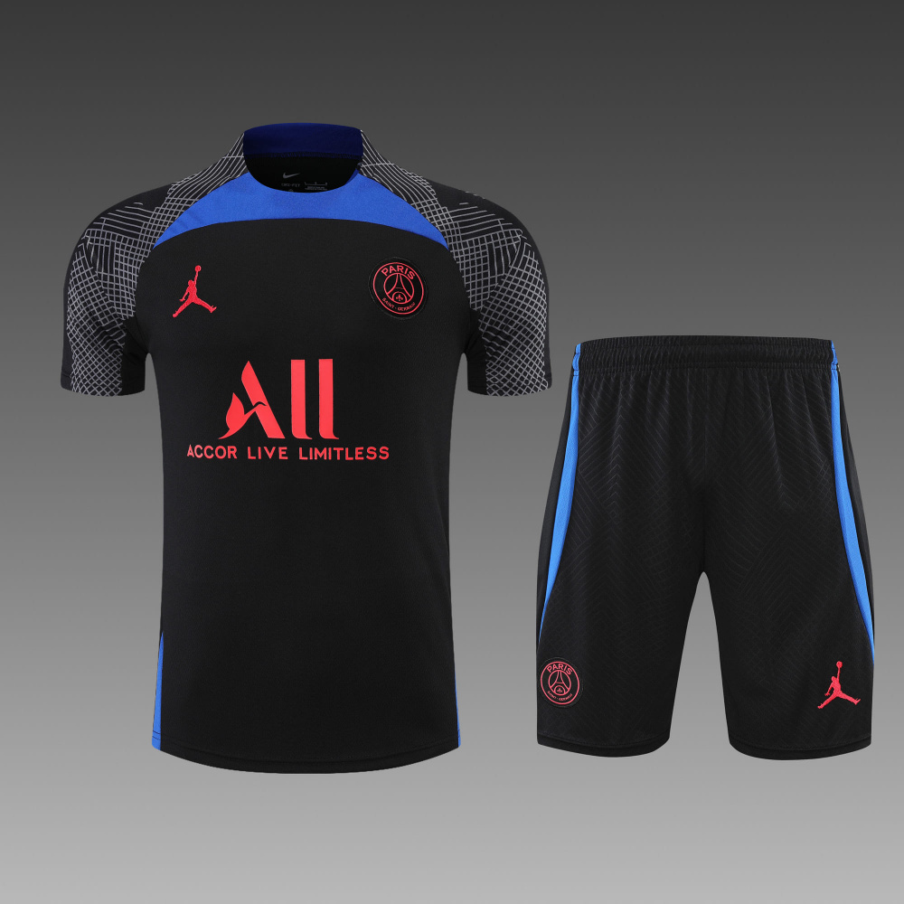 Conjunto de treino PSG Black Blue 22/23 - Outlet Europeu