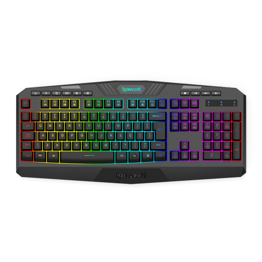 Teclado Membrana Gamer Redragon Harpe Wireless Preto S/Fio K503-KS ...